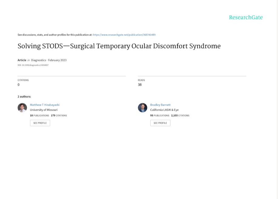 Solving STODS | California LASIK & Eye